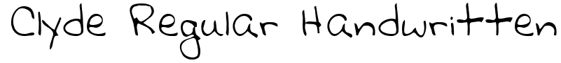 Clyde Regular Handwritten: Baixar Fonte Grátis | MaisFontes