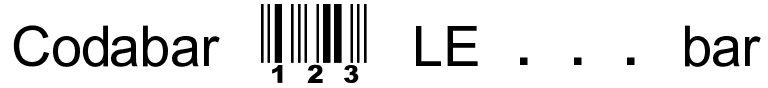Codabar 123 LE lesbar: Free Font Download | MaisFontes