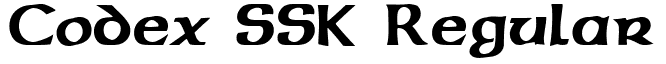 Codex SSK Regular Font: Free Download | MaisFontes
