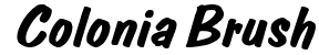 Colonia Brush: Free Font Download | MaisFontes