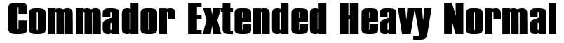 Commador Extended Heavy Normal: Free Font Download | MaisFontes