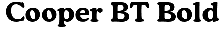 Cooper BT Bold: Download Free Font | MaisFontes