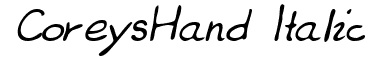 CoreysHand Font: Free Download | MaisFontes