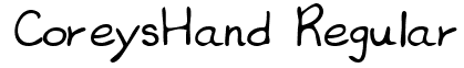 CoreysHand Font: Free Download | MaisFontes