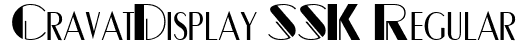Cravat Display SSK：免费字体下载 | MaisFontes