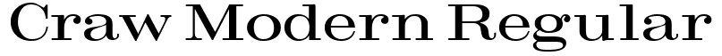 Craw Modern Regular: Free Font Download | MaisFontes