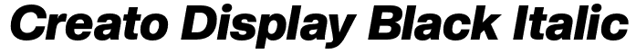 Creato Display Black Italic: Free Font Download | MaisFontes