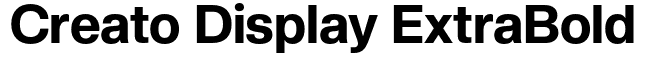 Creato Display ExtraBold: Free Font Download | MaisFontes