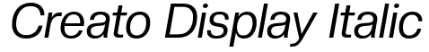 Creato Display Italic: Baixar Fonte Grátis | MaisFontes