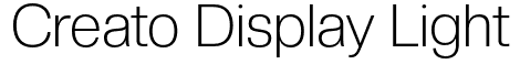 Creato Display Light: Free Font Download | MaisFontes