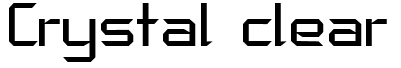 Crystal clear: Free Font Download | MaisFontes