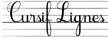 Cursif Lignes: Télécharger une police gratuite | MaisFontes