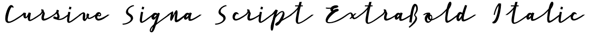 Cursive Signa Script ExtraBold Italic Font: Free Download | MaisFontes