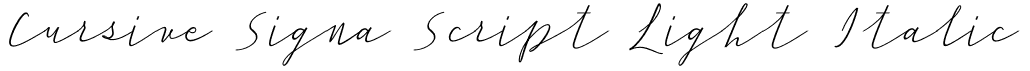 Cursive Signa Script Light Italic Font: Free Download | MaisFontes