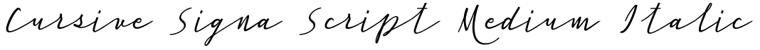 Cursive Signa Script Medium Italic Font: Free Download | MaisFontes