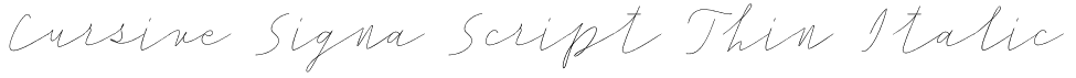 Cursive Signa Script Thin Italic Font: Free Download | MaisFontes