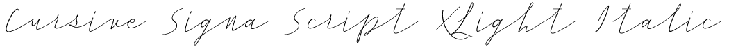 Cursive Signa Script XLight Italic Font: Free Download | MaisFontes