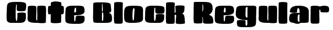Cute Block Regular: Free Font Download | MaisFontes
