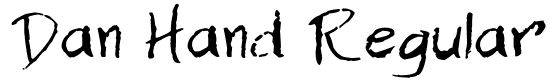 Dan Hand Regular: Free Font Download | MaisFontes