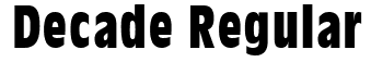 Decade Regular Font: Free Download | MaisFontes