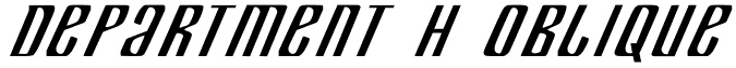 Department H Oblique: Free Font Download | MaisFontes