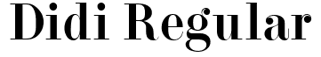 Didi Regular Font: Free Download | MaisFontes