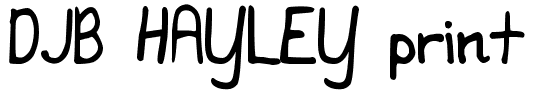 DJB HAYLEY print: Free Font Download | MaisFontes