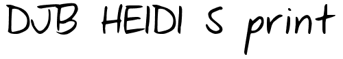 DJB HEIDI S print: Free Font Download | MaisFontes