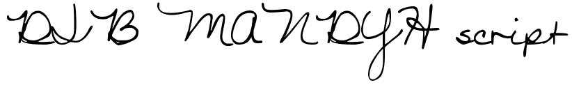 DJB MANDYH script Font: Free Download | MaisFontes