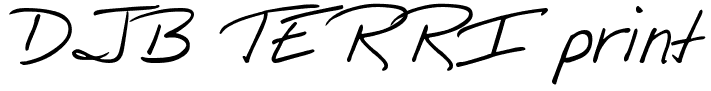 DJB TERRI print: Free Font Download | MaisFontes