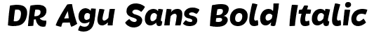 DR Agu Sans Bold Italic Font: Free Download | MaisFontes