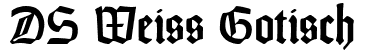 DS Weiss Gotisch Font: Free Download | MaisFontes