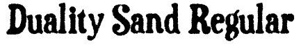 Duality Sand Regular Font: Free Download | MaisFontes