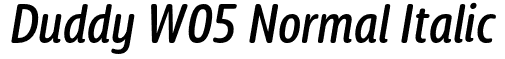 Duddy W05 Normal Italic Font: Free Download | MaisFontes