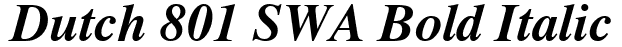 Dutch 801 SWA Bold Italic Font: Free Download | MaisFontes