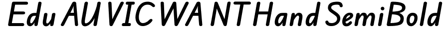 Edu AU VIC WA NT Hand SemiBold Font: Free Download | MaisFontes
