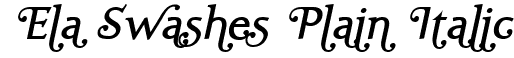 Ela Swashes Plain Italic: Free Font Download | MaisFontes
