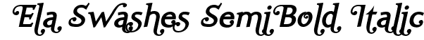 Ela Swashes SemiBold Italic Font: Free Download | MaisFontes