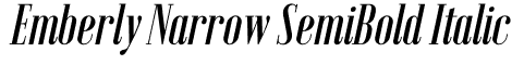 Baixar Fonte Emberly Semi Bold Narrow Italic Grátis | MaisFontes.com
