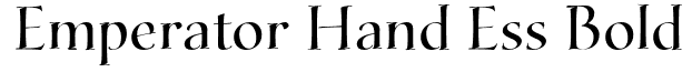 Emperator Hand Ess Bold: Free Font Download | MaisFontes