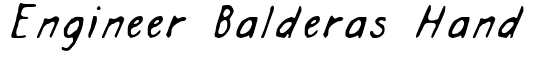 Engineer Balderas Hand Font: Free Download | MaisFontes