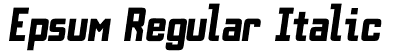 Epsum Regular Italic Font: Free Download | MaisFontes