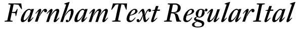 FarnhamText RegularItal: Free Font Download | MaisFontes