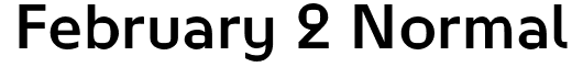 February 2 Normal: Baixar Fonte Grátis | MaisFontes