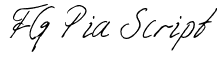 FG Pia Script Font: Free Download | MaisFontes