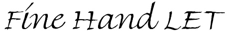 Fine Hand LET: Free Font Download | MaisFontes