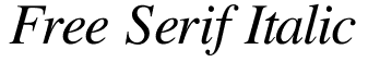 Free Serif Italic: Free Font Download | MaisFontes
