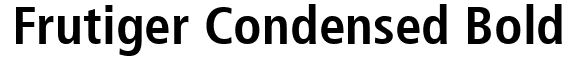 Frutiger Condensed Bold: Download Free Font | MaisFontes