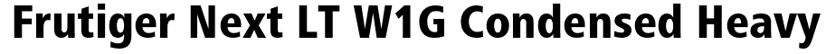 Frutiger Next LT W1G Condensed Heavy: Baixar Fonte Grátis | MaisFontes