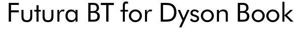Futura BT for Dyson Book: Download Free Font | MaisFontes